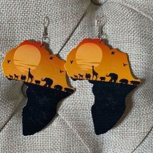 Handcrafted | Jewelry | Handmade Authentic African Map Earrings | Poshmark